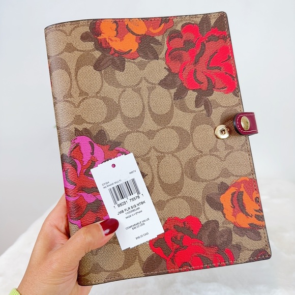 Coach | Office | Nwt Coach Notebook In Signature Canvas With Jumbo ...